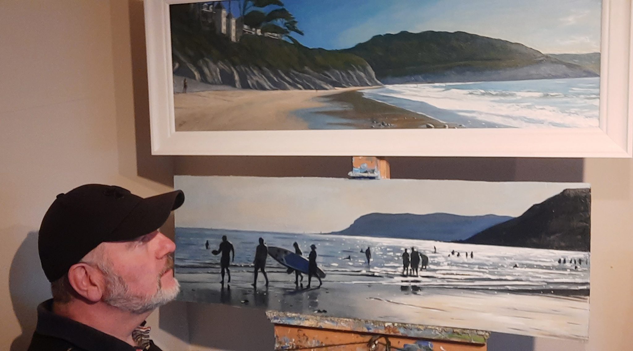 Caswell Bay, Gower paintings Dai David artist