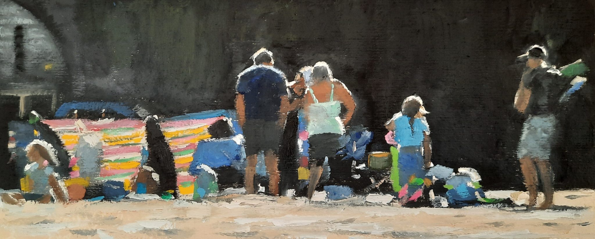Tenby painting artist Dai David. Pembrokeshire Art Series