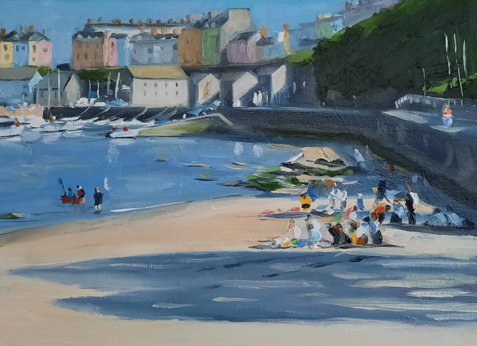 Tenby painting artist Dai David. Pembrokeshire Art Series