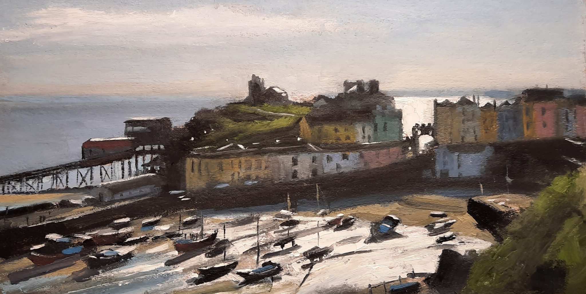 Tenby painting artist Dai David. Pembrokeshire Art Series